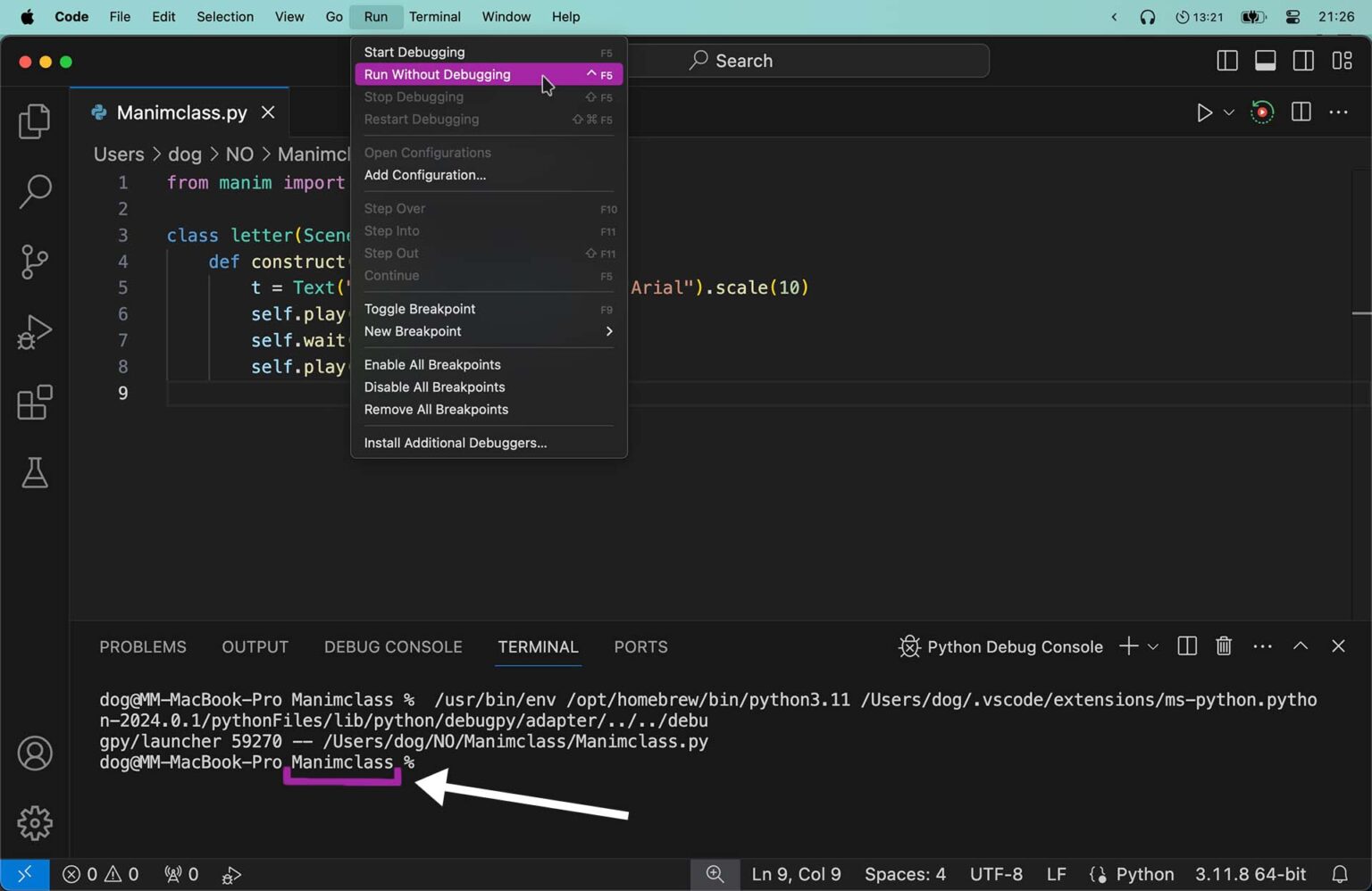 How To Export Manim Animation As GIF