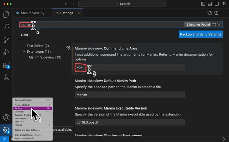 How to set Manim 4k output quality with Manim CFG file